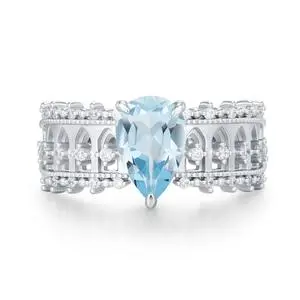 AZURA JEWELRY NEW YORK Sanctum Aurelian Topaz Ring - Silver