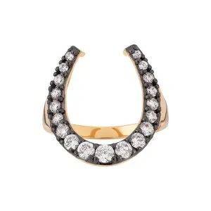 SCREAM PRETTY Horseshoe Ring With Cubic Zirconia