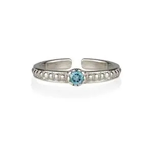 CHARLOTTE'S WEB JEWELLERY Lalita Ring With Blue Topaz - Silver/blue