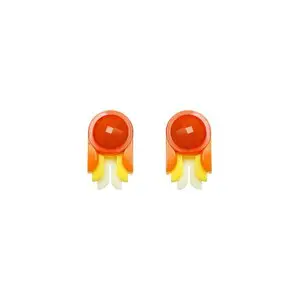 GISSA BICALHO Lilium Acrylic Earrings - Orange