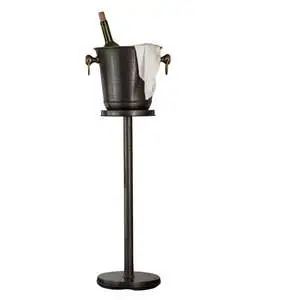 ANATOLIACRAFT Dark Copper Champagne And Ice Bucket With Stand - Black