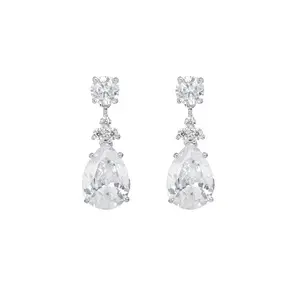 STEPHANIE BROWNE AUSTRALIA Crystal Drop Earrings - Silver