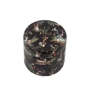 FABLE ENGLAND Wonderland Round Jewellery Box - Black