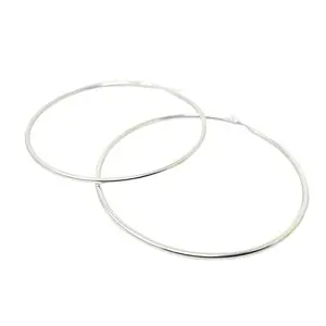 HARFI Sterling Hoop Earrings - Silver