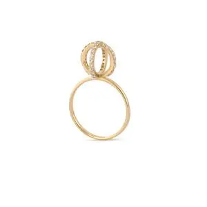 SHEIDA FARROKHI Circle Diamond Ring - Gold/yellow
