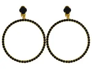 VICKISARGE The Large Hoop Earrings - Black