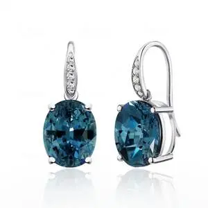 KAI FINE JEWELRY Drop Earrings With London Blue Topaz And Diamond - Blue/silver