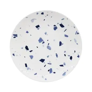 Twig New York Terrazzo Azzurro Dinner Plate - White