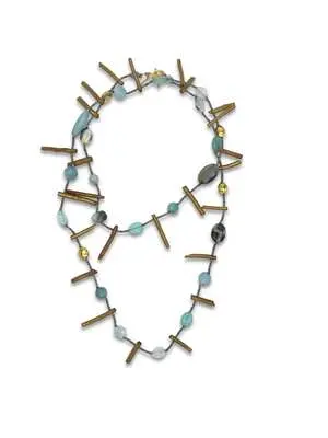 JAREDJAMIN Beach Dunes Gemstone Necklace - Blue