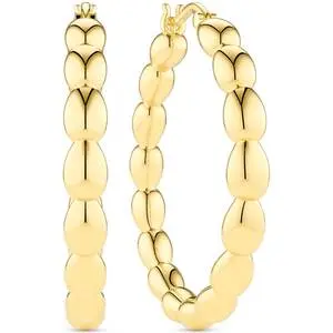 SIF JAKOBS JEWELLERY Goccia Cerchi Pianura Grande Earrings - Gold