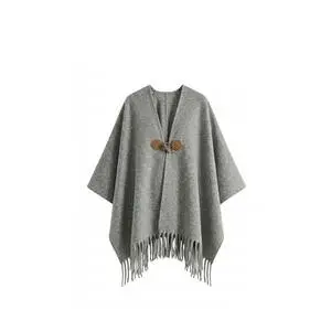 PAISIE Poncho Scarf With Toggle Closure