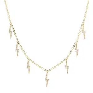 LUNA CHARLES Beau Lightning Bolt Charm Necklace