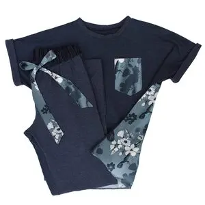TALLULAH LOVE Moonlight Mist Nightwear Set Hummingbird Print - Blue