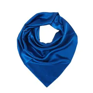 SOFT STROKES SILK Pure Silk Scarf Glacier Solid Colour Collection Navy Large - Blue