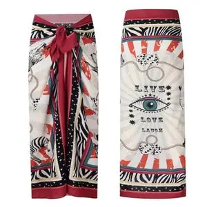 Loveist Store Jordi Print Sarong Pareo - Red