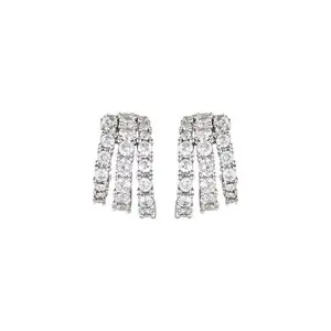 STEPHANIE BROWNE AUSTRALIA Anneliese Crystal Hoop Earrings - Silver