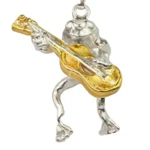 SIMON KEMP JEWELLERS Frog Guitarist Pendant - Silver