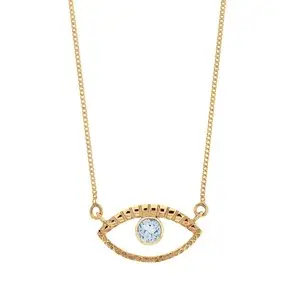 CHARLOTTE'S WEB JEWELLERY Eye Of Intuition Vermeil Necklace With Blue Topaz - Gold