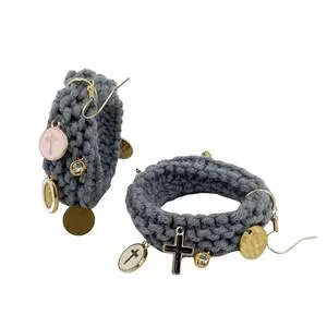 HILO DE MAR Charm Drop Earrings - Grey