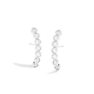 POTOSKA Averto Pavé Stud Earrings - Silver