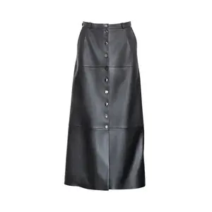 Mionè Leather Button Detailed Skirt