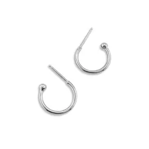 LUTIRO 10mm Hoop Earrings - Silver