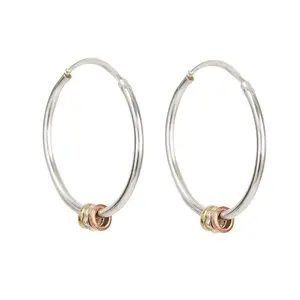 CHARLOTTE'S WEB JEWELLERY Maharani Spin & Wish Hoop Earrings Silver/gold