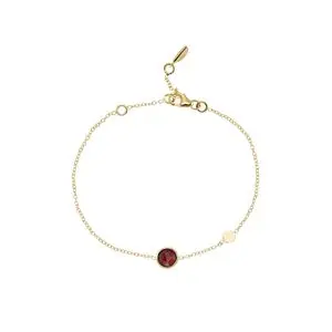 AUREE JEWELLERY Salina Garnet & Vermeil Disc Bracelet - Gold
