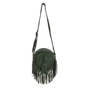 ZASTASTUDIO Suede Leather Messenger Bag - Green