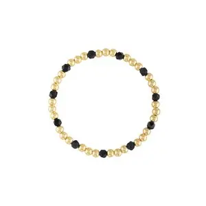 OLIVIA LE Matte Onyx Gemstone Beaded Bracelet - Black