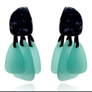 MICHAEL NASH JEWELRY Patrizia Resin Drop Earrings - Blue