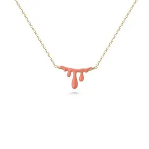 DOLCETTO DESIGNS Gelato Tangerine Necklace - Gold/yellow