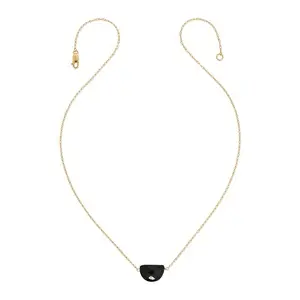 HEATHER HAWKINS Luna Moon Onyx Necklace - Black