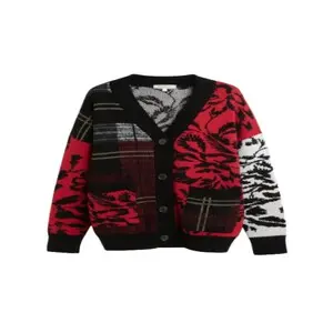 Saachi Floral Plaid Cardigan
