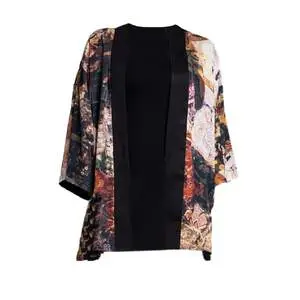 ARTISTA Name Geisha Printed Kimono - Black