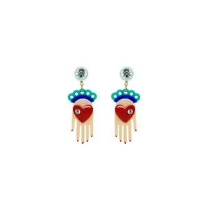 GISSA BICALHO Hands Dangle Earrings - Pink