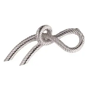 Grossé Trésor Platinum Plated Loop Brooch - Silver