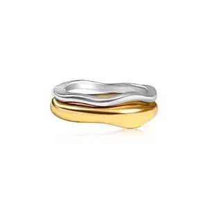 MICKEY'S GIRL Two-tone Stacked Rings - Gold/silver