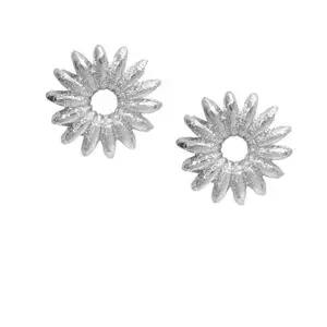MAISON DE GALA Sunburst Stud Earrings - Silver