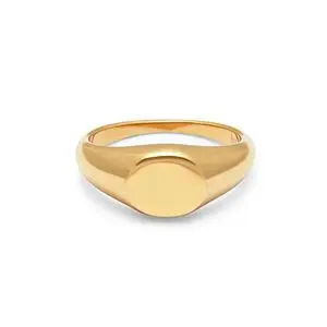 NIALAYA JEWELRY Mini Signet Ring - Gold