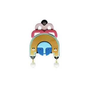 GISSA BICALHO Ixchel Acrylic Brooch - Blue