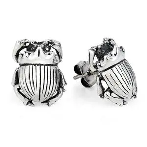 YASMIN EVERLEY JEWELLERY Little Scarab Stud Earrings - Silver