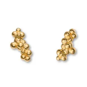 EVA REMENYI Céleste Deux Caviar Stud Earrings - Gold