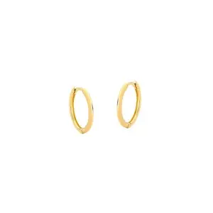 SOLIO JEWELLERY Mini Huggie 18k Solid Gold Earrings - Gold/yellow