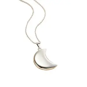 POSH TOTTY DESIGNS Sterling Crescent Moon Locket Necklace