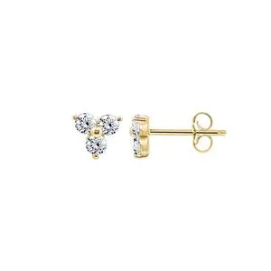DIAMONBLISS Dainty Flower Stud Earrings - Yellow