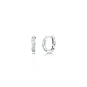 DIDIER DUBOT Sélection. D Twisted Hoop Earrings - Silver