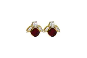 VICKISARGE The Baby Bee Clip Earrings - Red