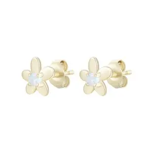 KAMARIA Mini Flower Stud Earrings - White