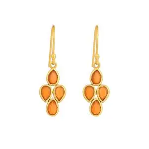 OPIUM JEWELS Soul Star Vermeil Drop Earrings - Gold/yellow